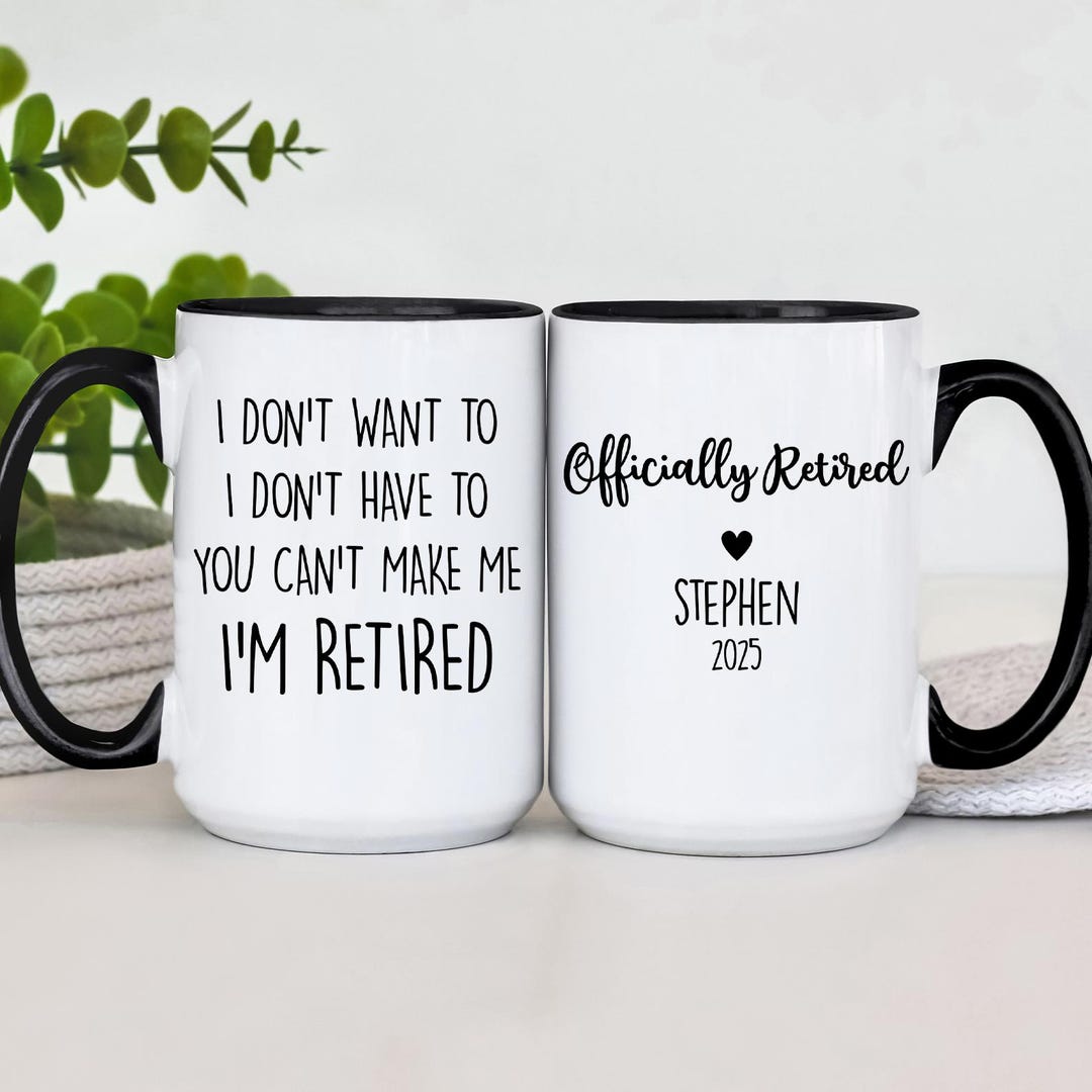 Retirement Gift Mug, Retirement Coffee Mug, Personalized Retirement Mug ...