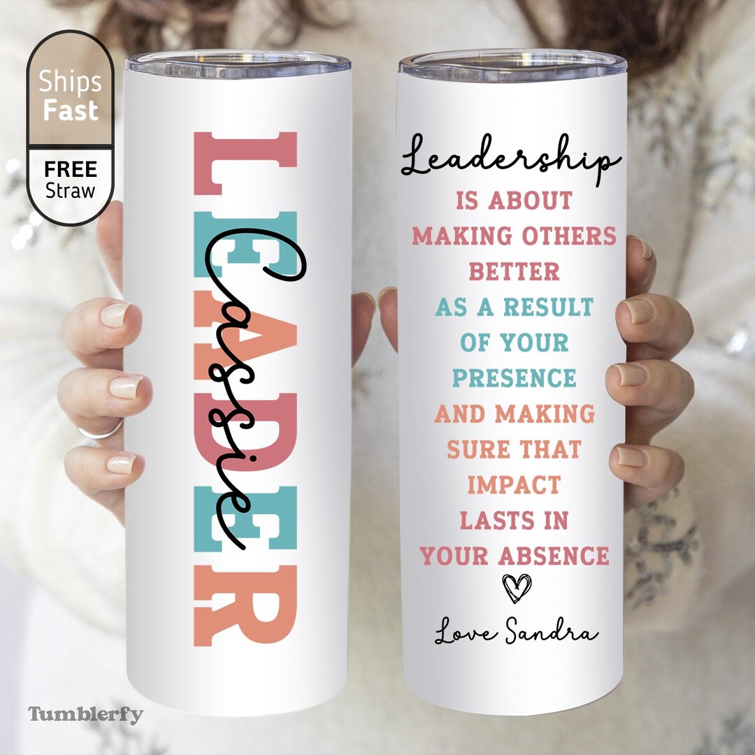 Leader Tumbler Personalized, Leader Appreciation Gift, Leader Coffee ...