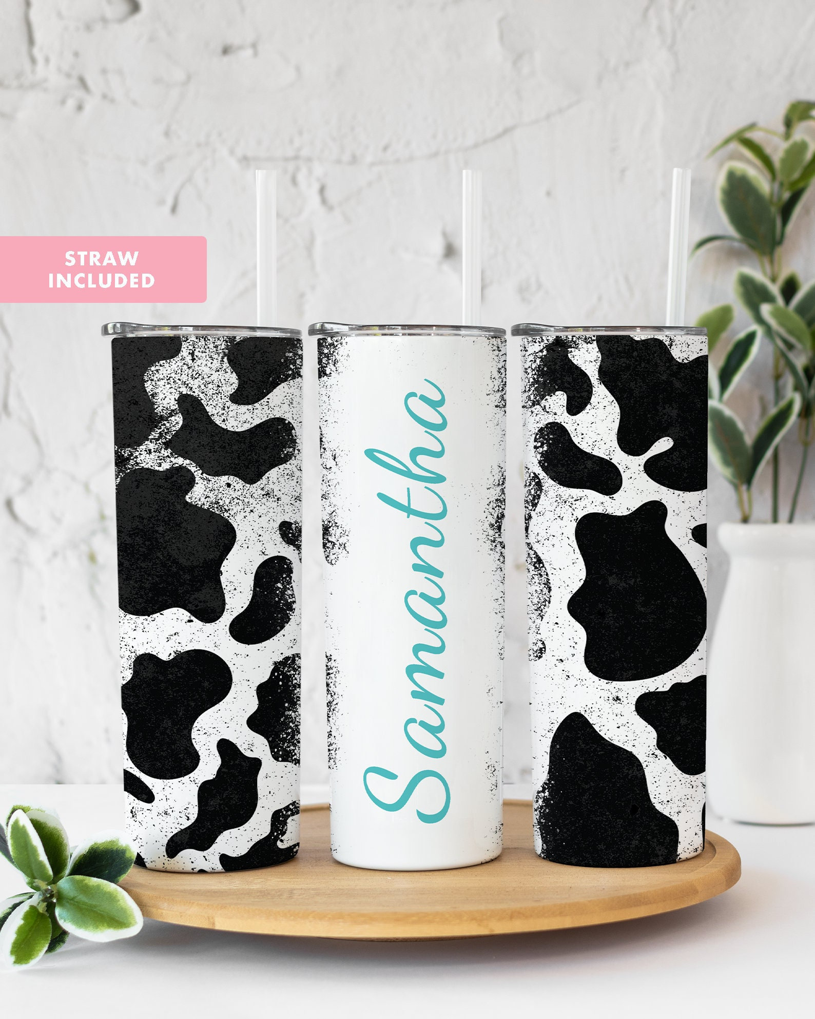 Cow Print Tumbler Personalized Cow Gifts Cowhide Tumbler - Etsy