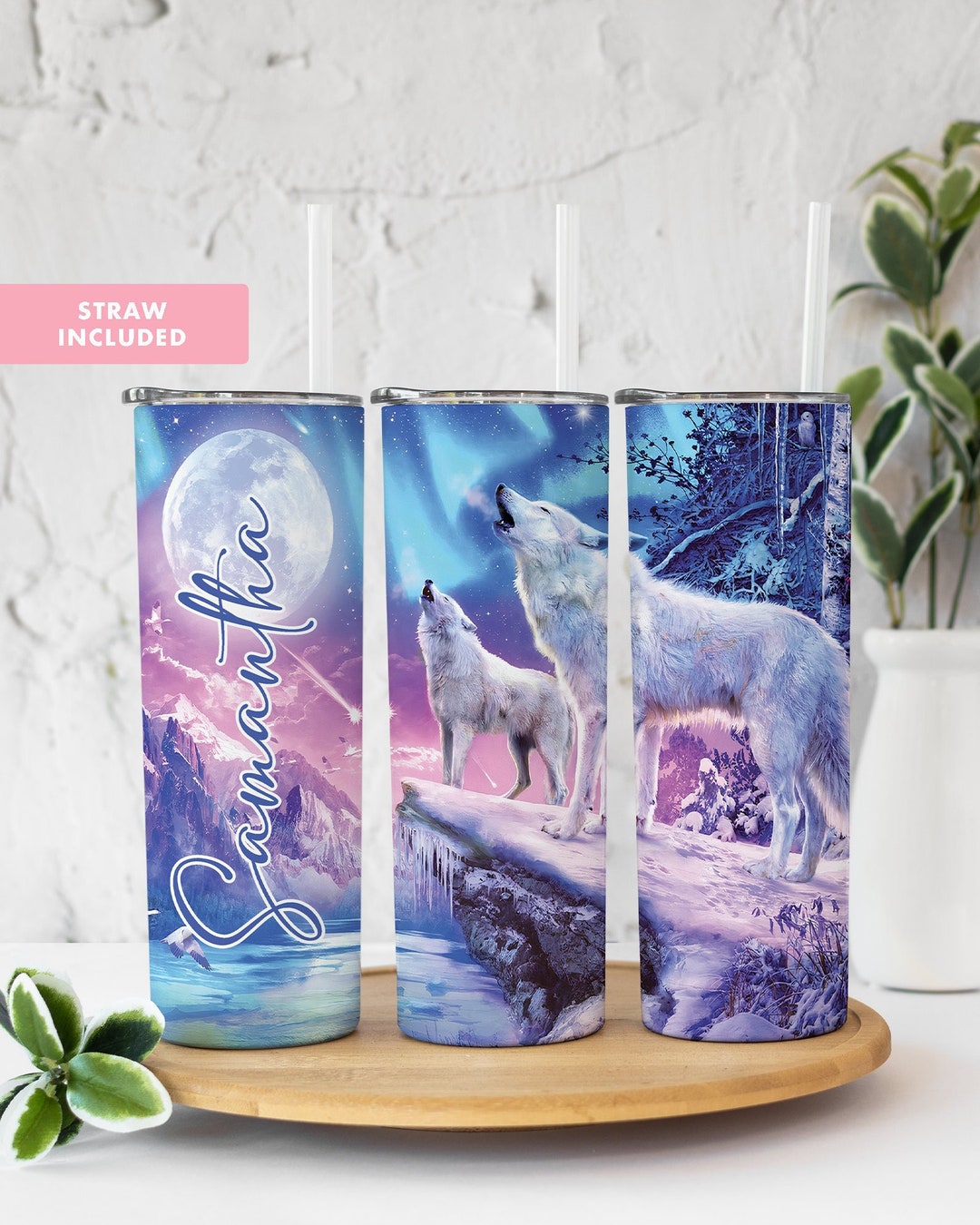 Wolf Tumbler Personalized, Wolf Gifts, Wolf Cup, Wolf Gift for Women ...