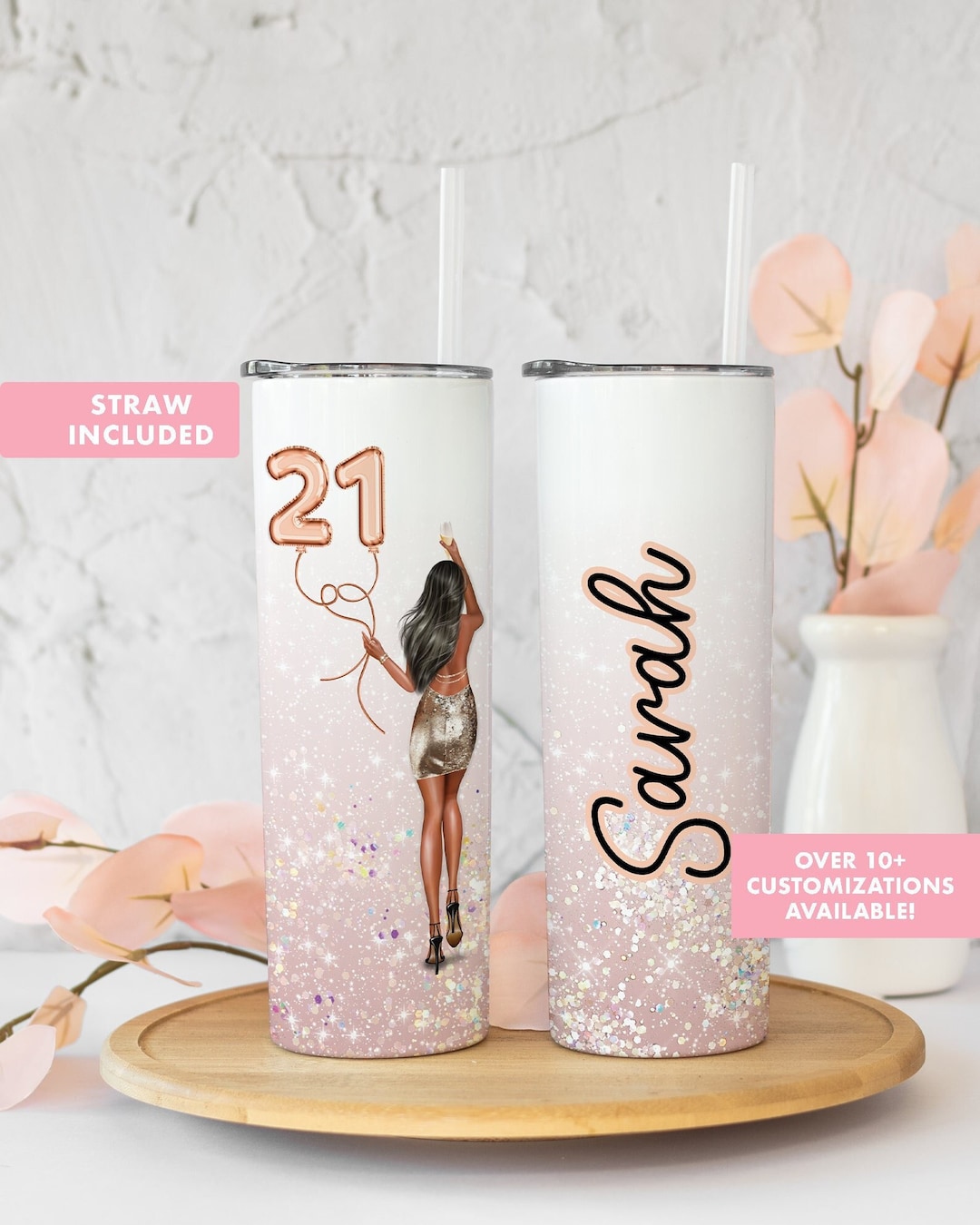 21st Birthday Gift for Her, 21st Birthday Tumbler, 21st Birthday Gift ...