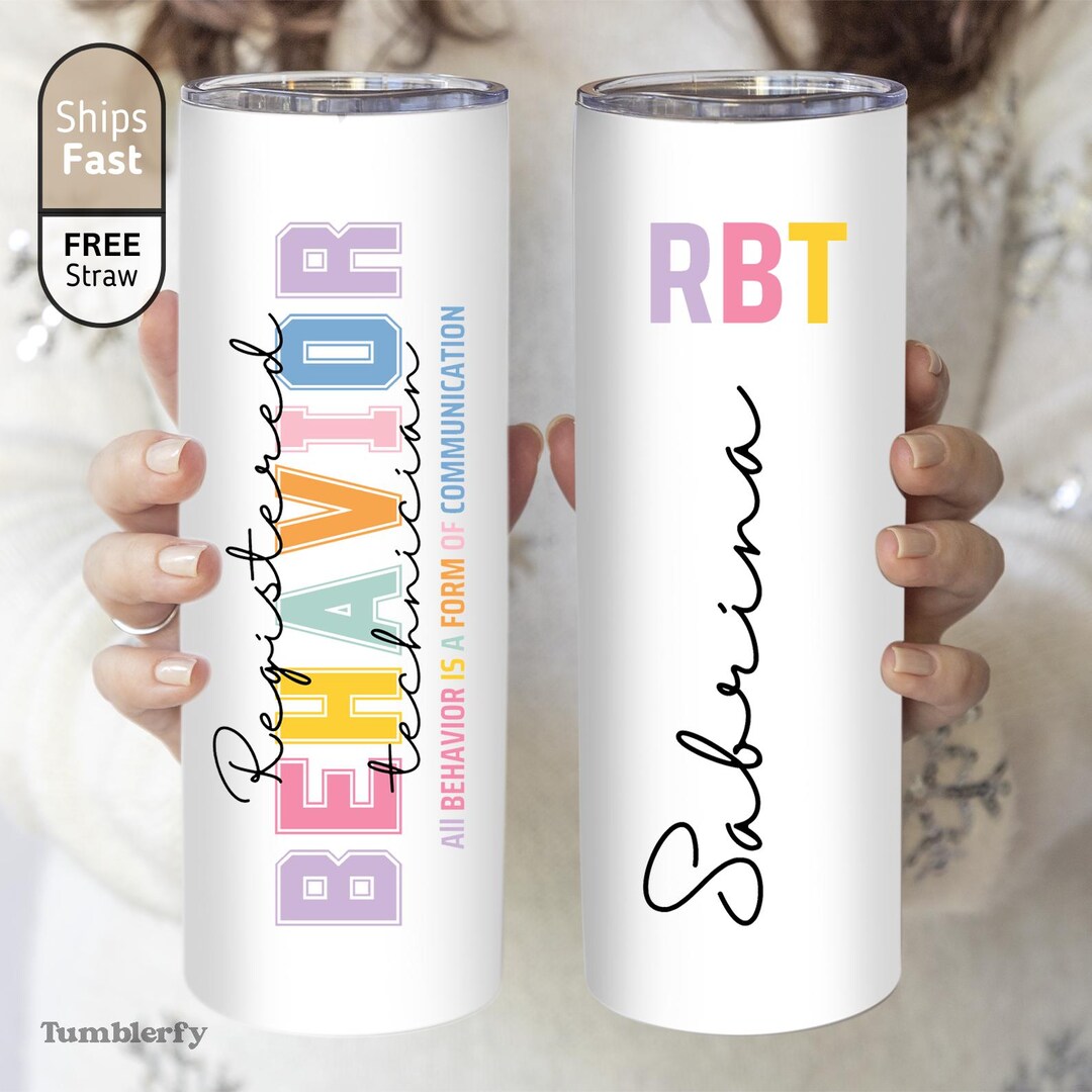 Registered Behavior Tech Tumbler Personalized, RBT Appreciation Gift ...