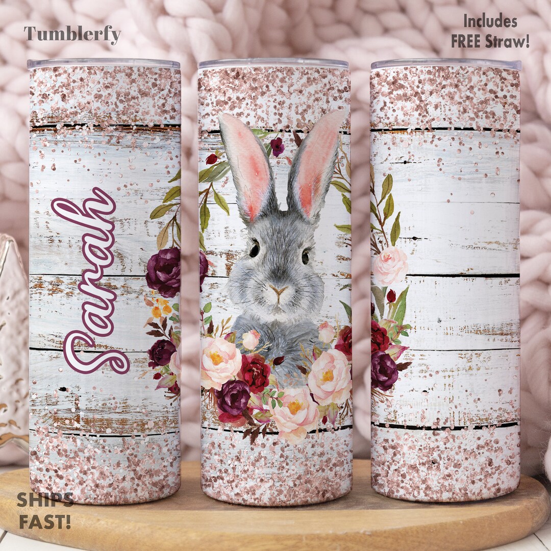 Rabbit Tumbler Personalized, Rabbit Gifts for Women, Rabbit Tumbler ...