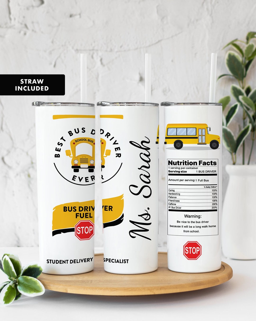 Bus Driver Tumbler, Bus Driver Gift, Best Bus Driver Ever Tumbler, Bus ...
