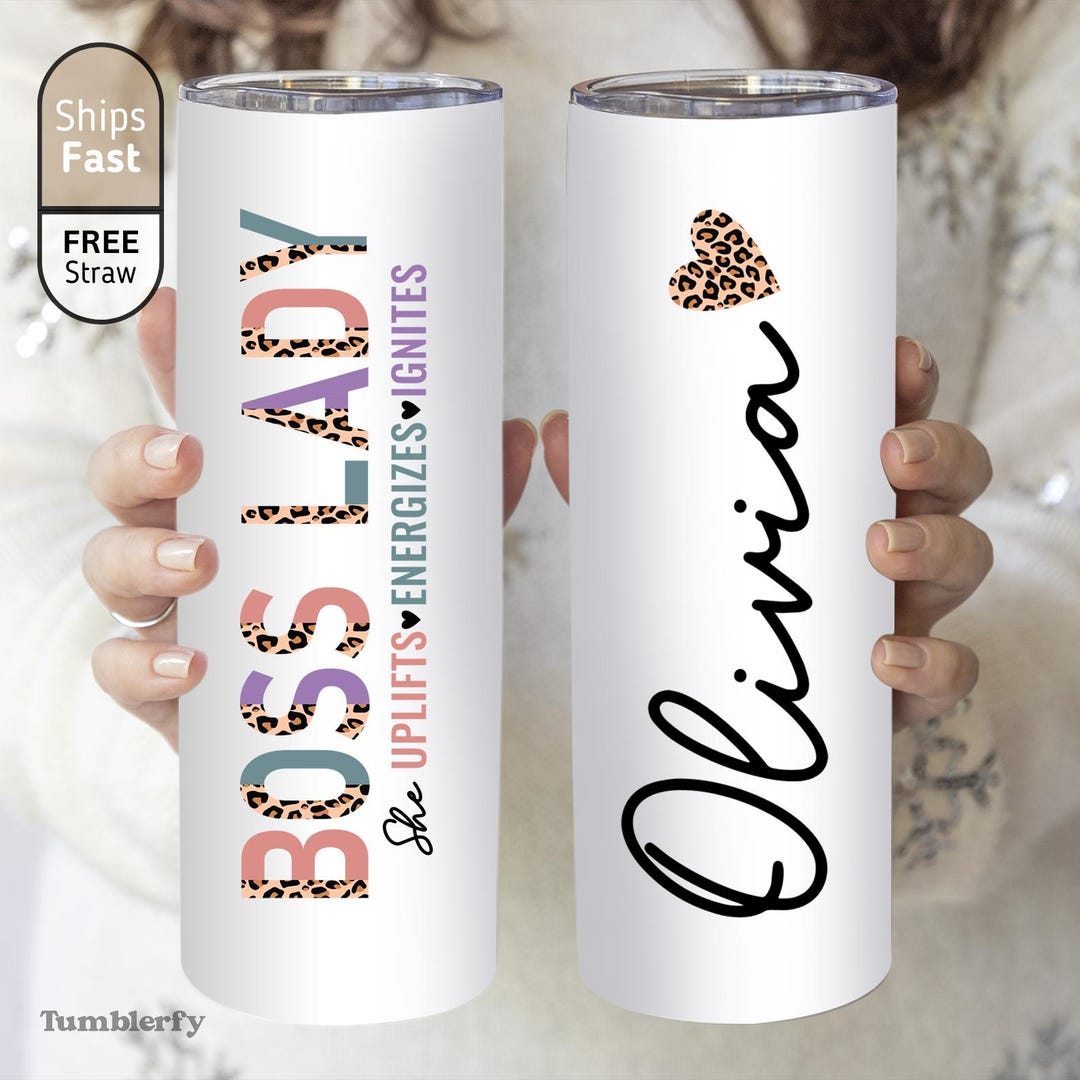 Boss Lady Tumbler Personalized, Boss Lady Coffee Cup, Gift for My Boss ...