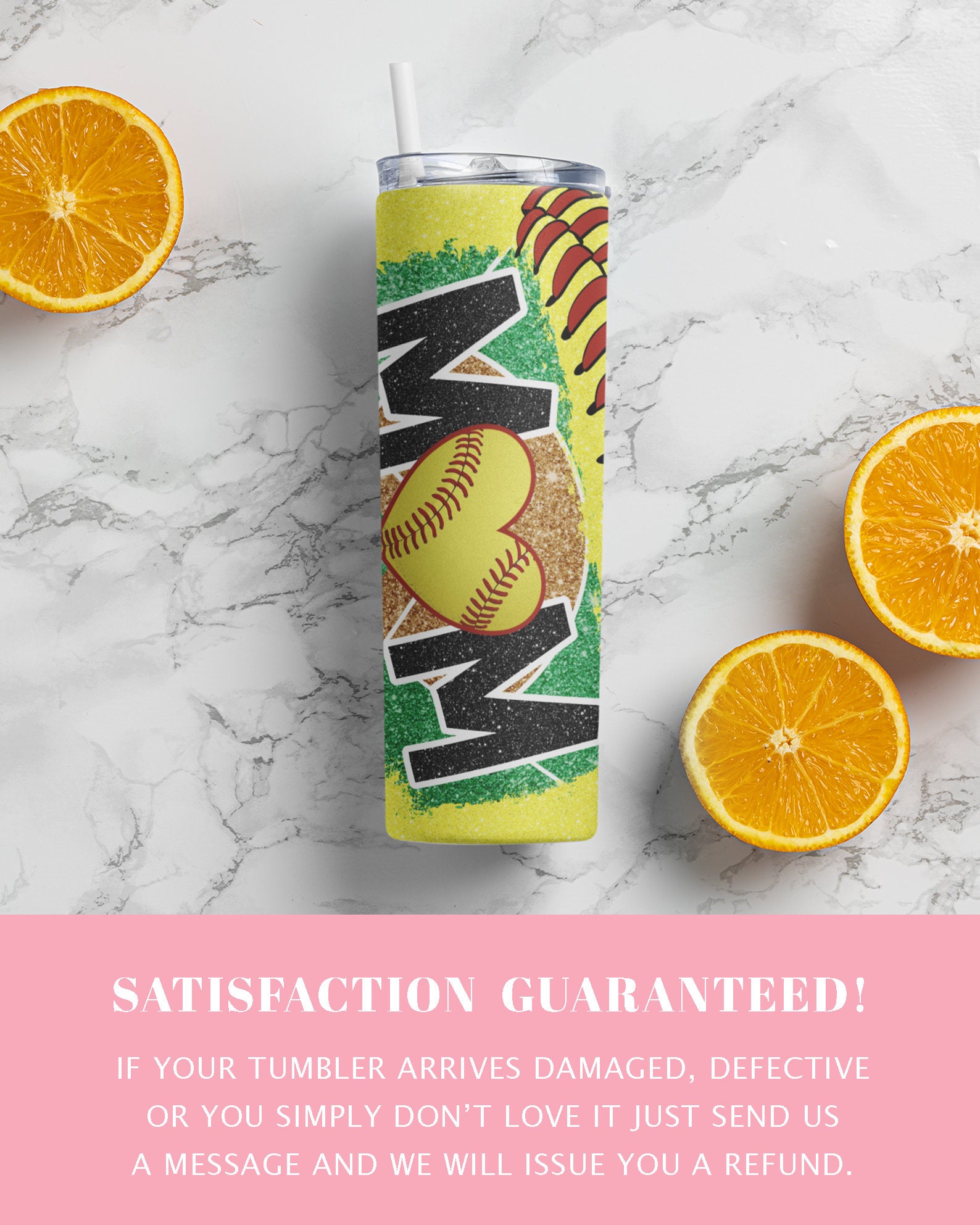 Softball Mom Tumbler Softball Mom Gifts My Heart is on the - Etsy