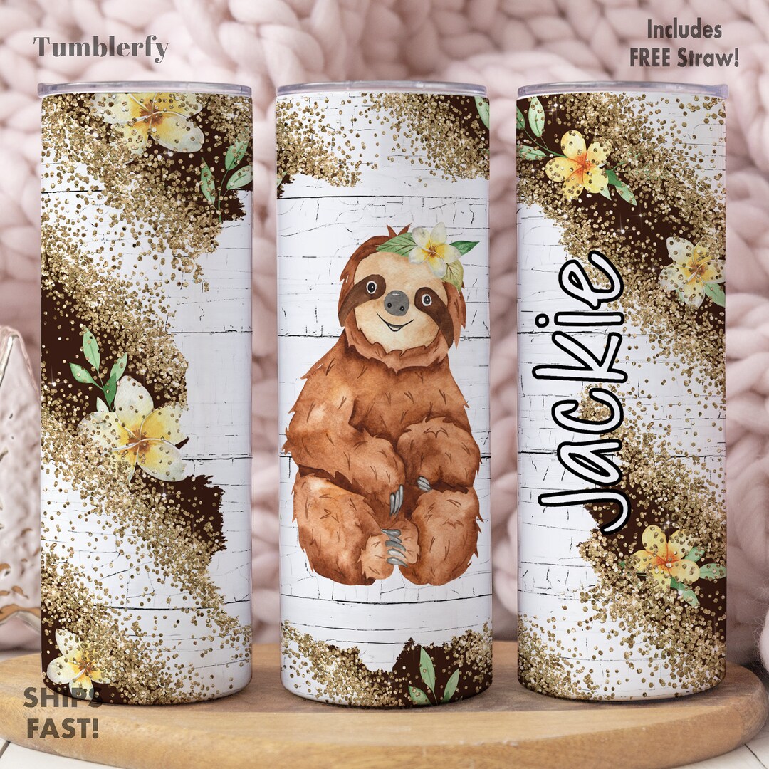 Sloth Tumbler Personalized, Sloth Gifts, Sloth Cup, Sloth Gifts for ...