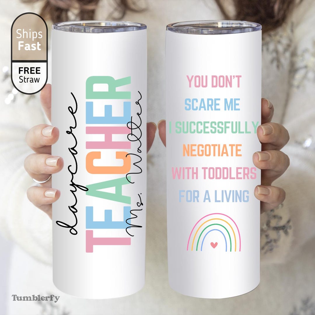 Daycare Teacher Tumbler, Daycare Teacher Gift, Daycare Teacher Coffee ...
