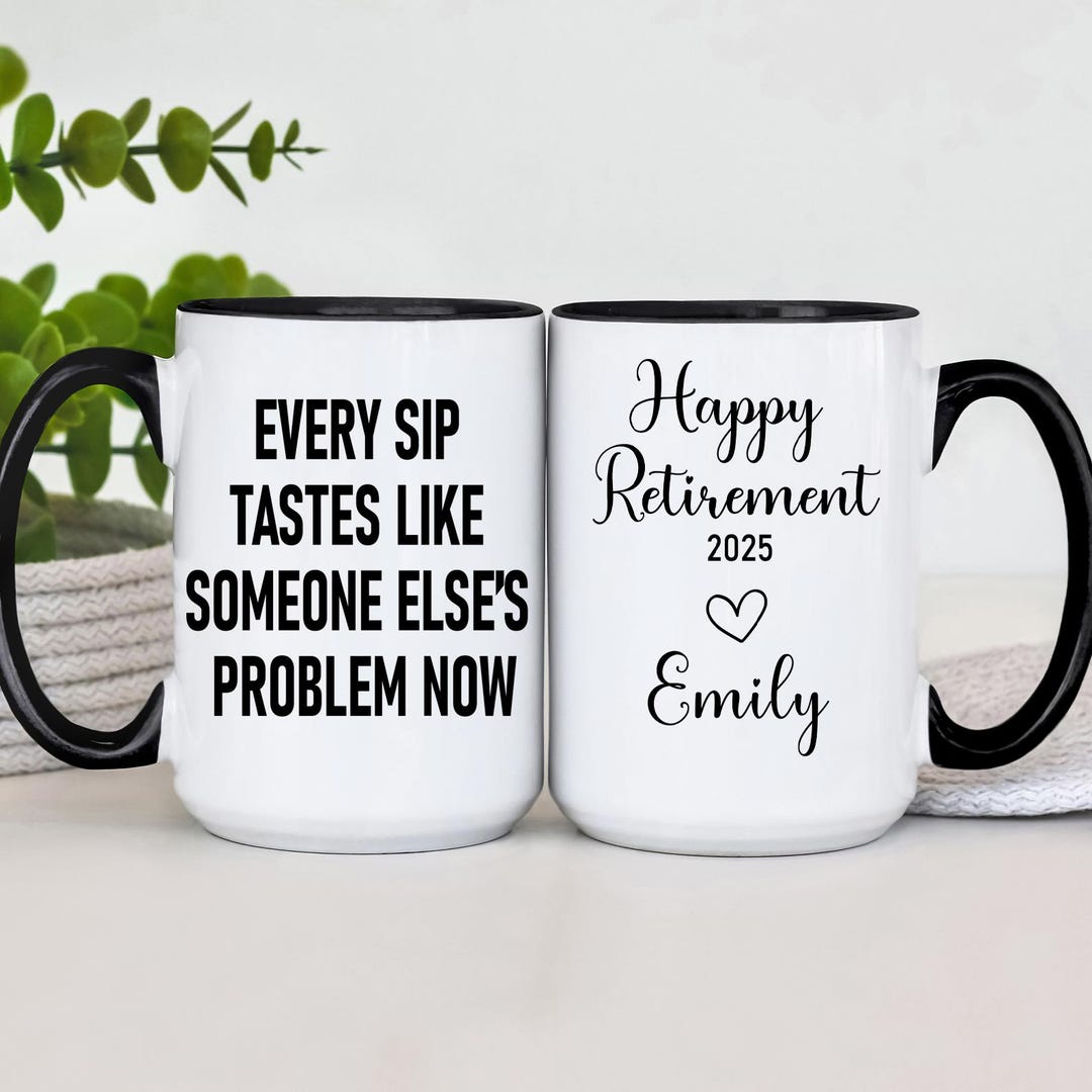 Retirement Mug, Happy Retirement Mug, Personalized Retirement Mug ...