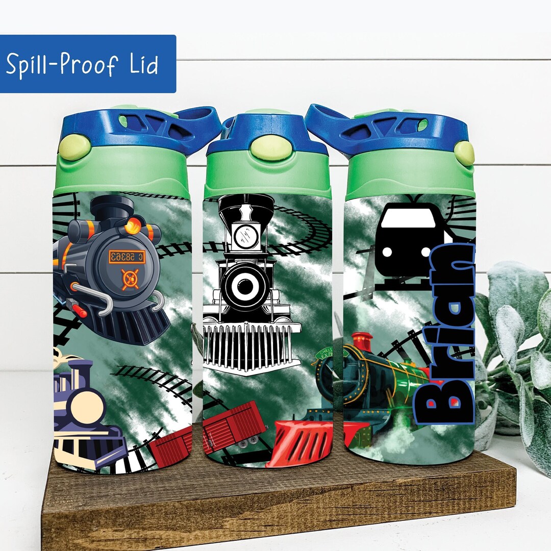 Train Kids Water Bottle, Train Gifts for Boys, Train Kids Tumbler With ...