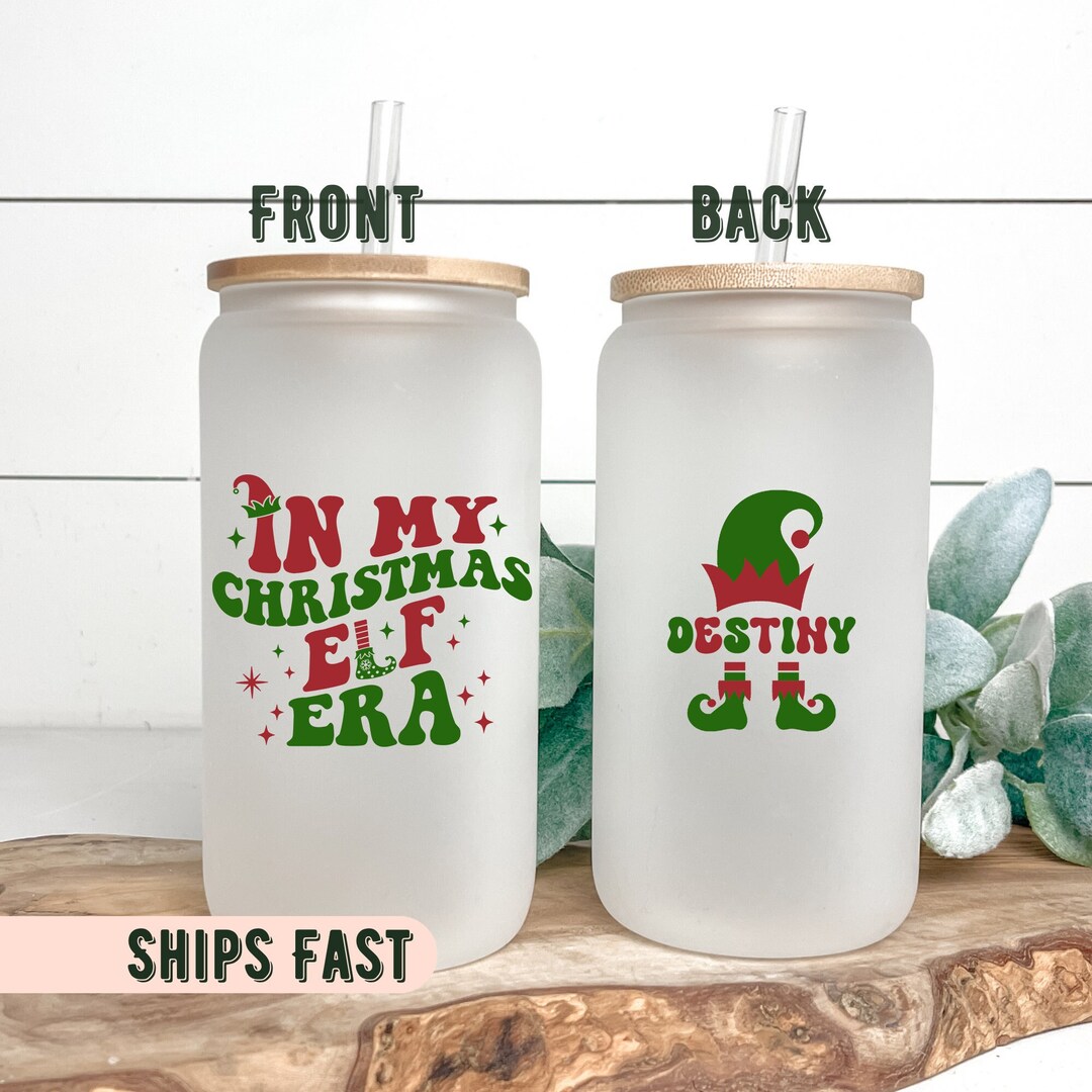 In My Christmas Elf Era Ice Coffee Cup Elf Libby Cup Elf - Etsy