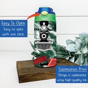 Train Kids Water Bottle, Train Gifts for Boys, Train Kids Tumbler With ...