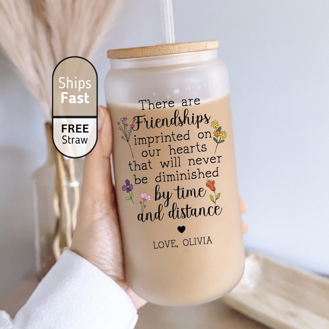 Friendship Ice Coffee Cup, Friendship Tumbler Gift, Friendship by Time ...