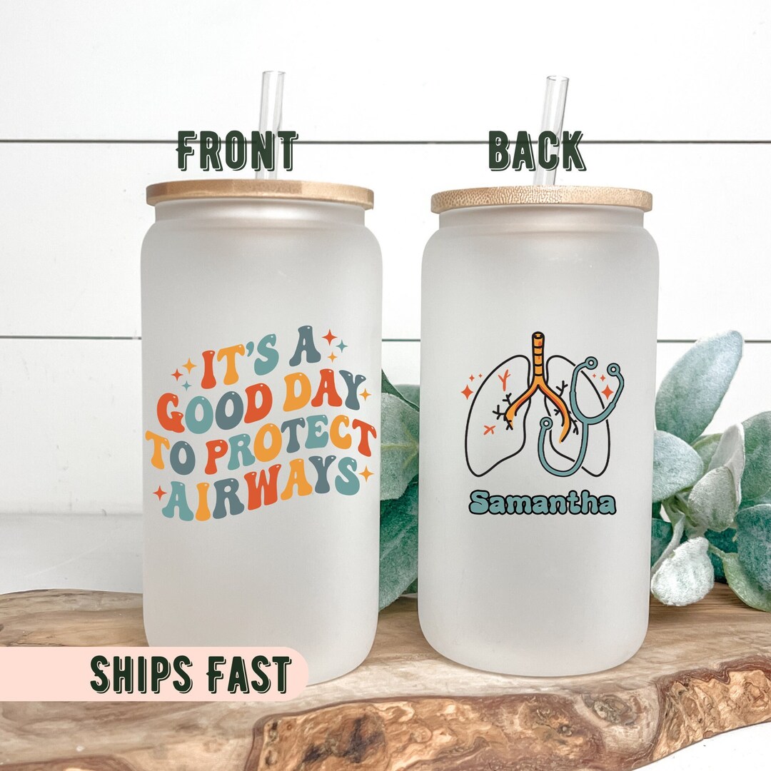 It's a Good Day to Protect Airways Ice Coffee Cup, Respiratory ...