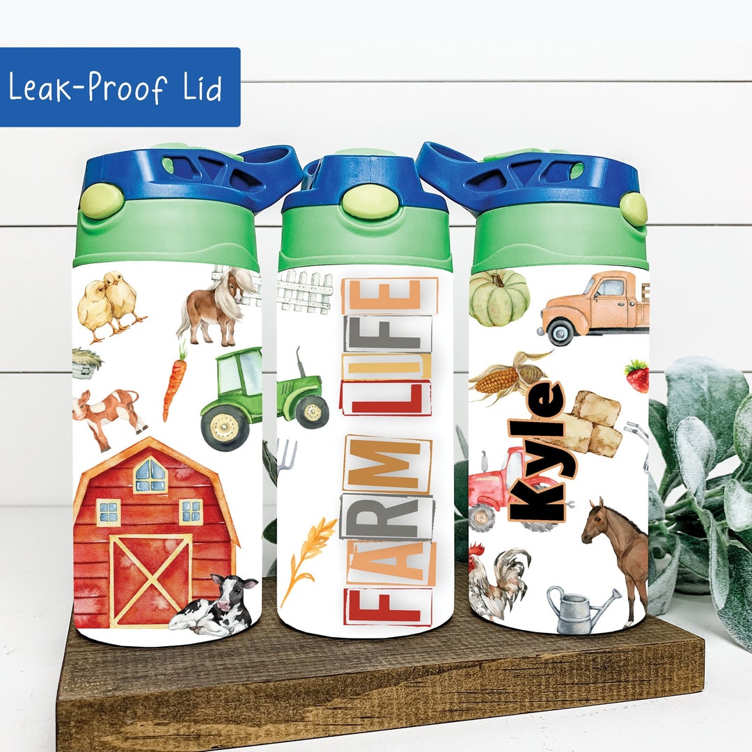 Farm Life Kids Water Bottle, Farm Life Gifts for Boys, Farm Animals ...