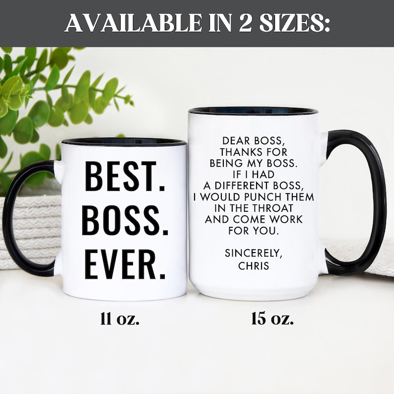 Custom Name Boss Mug, Boss Appreciation Gift (TM-EHGRWW1) - Etsy