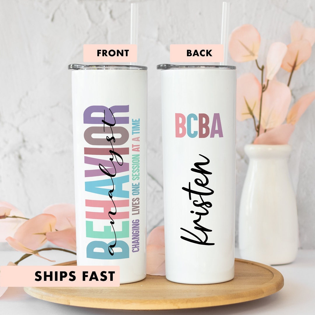 Personalized BCBA Tumbler, Bcba Gifts, Board Certified Behavior Analyst ...
