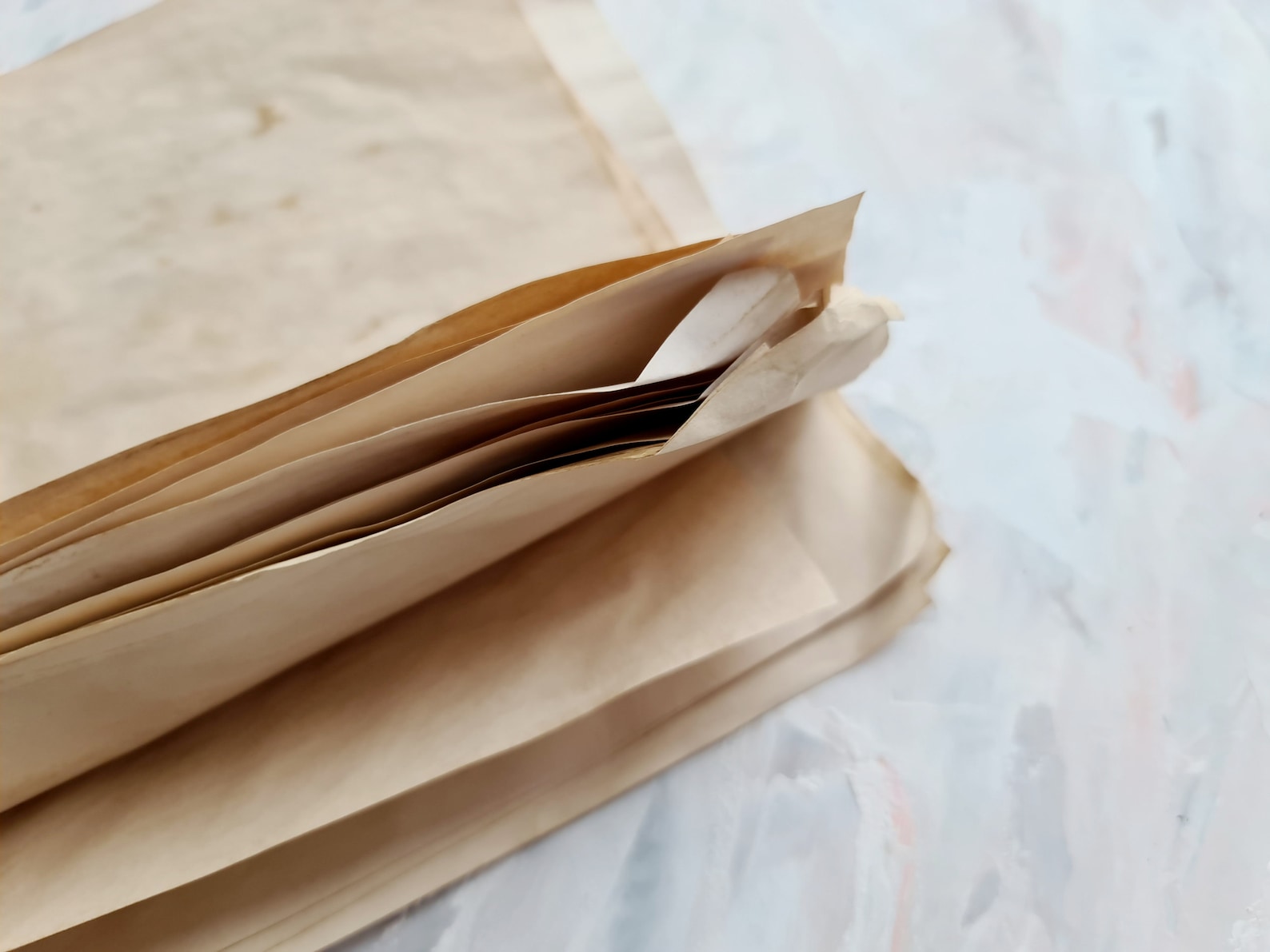 Hand Antiqued Aged Paper, Coffee Dyed, Perforated Card Stock (50 Sheets ...
