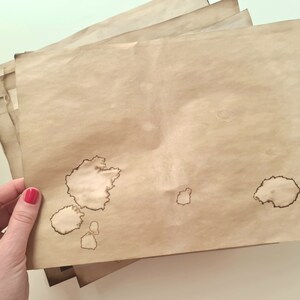 Paper for Correspondence, Custom Aged Card Stock Paper, Hand Antiqued ...