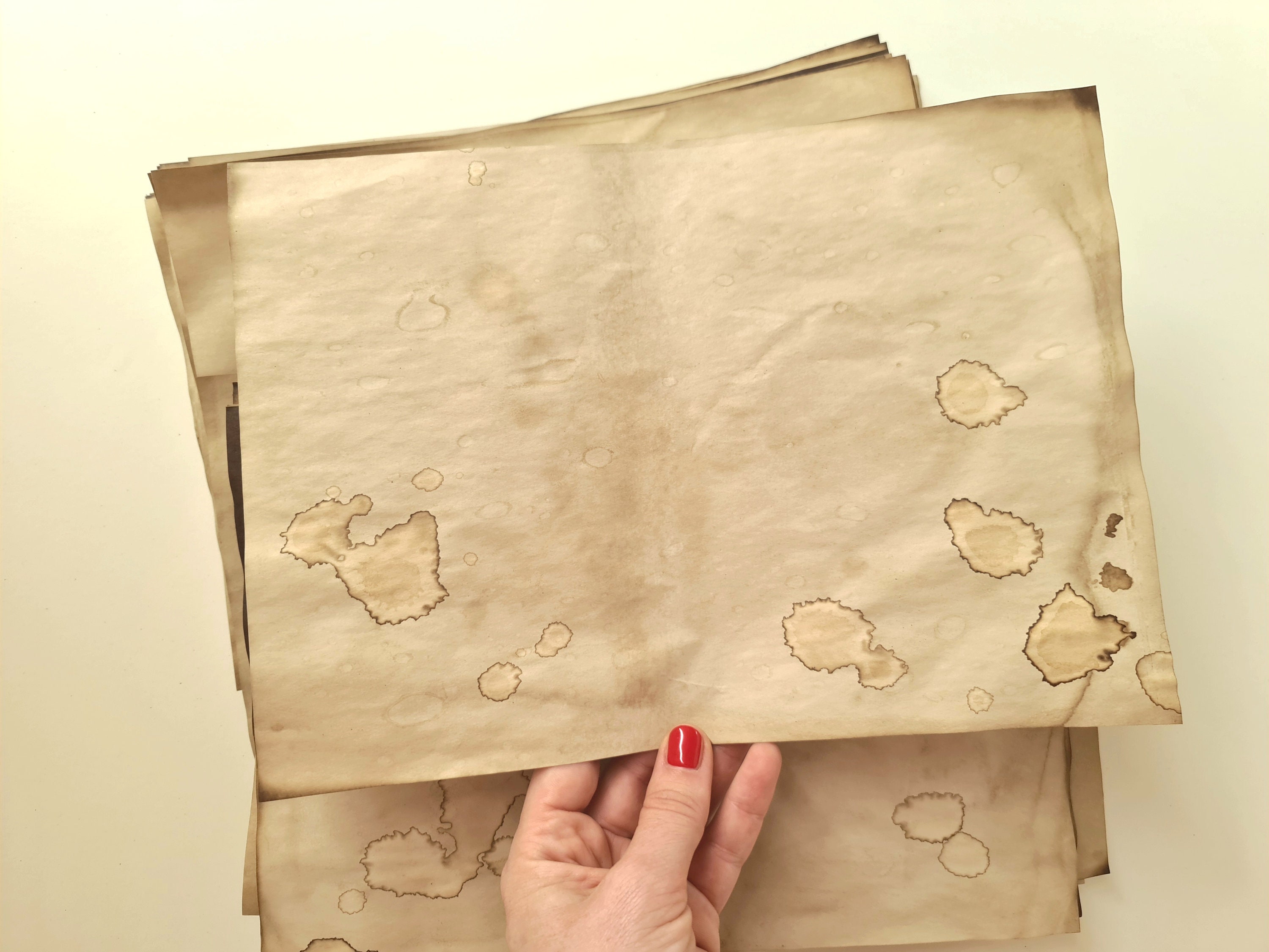 Paper for Correspondence, Custom Aged Card Stock Paper, Hand Antiqued ...