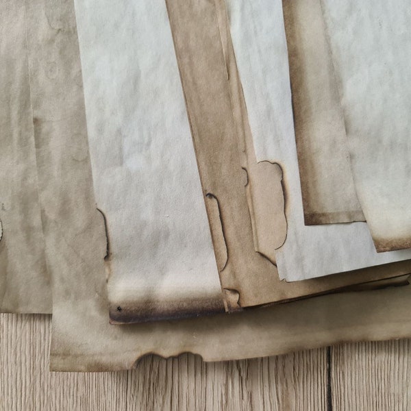 Paper for Correspondence, Custom Aged Card Stock Paper, Hand Antiqued ...