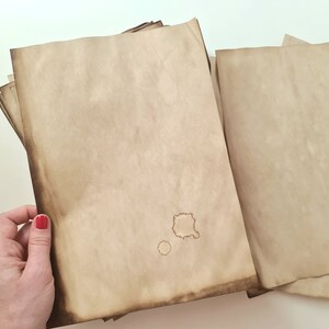 Hand Antiqued Paper, Coffee Dyed Card Stock, Aged Stationery - Etsy