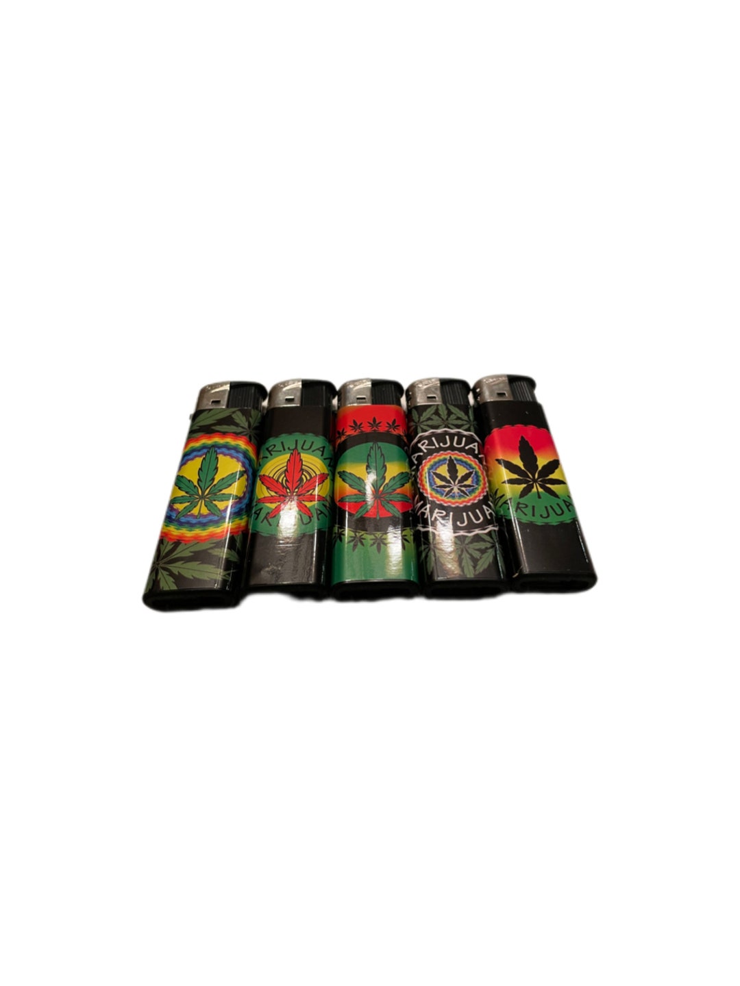 5 Rasta Leaf Child Resistant Lighters - Etsy