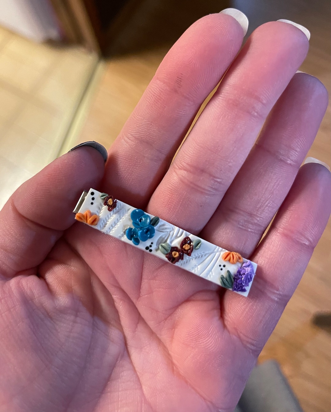 Handcrafted Polymer Clay Hair Barrettes - Assorted Floral Designs on ...