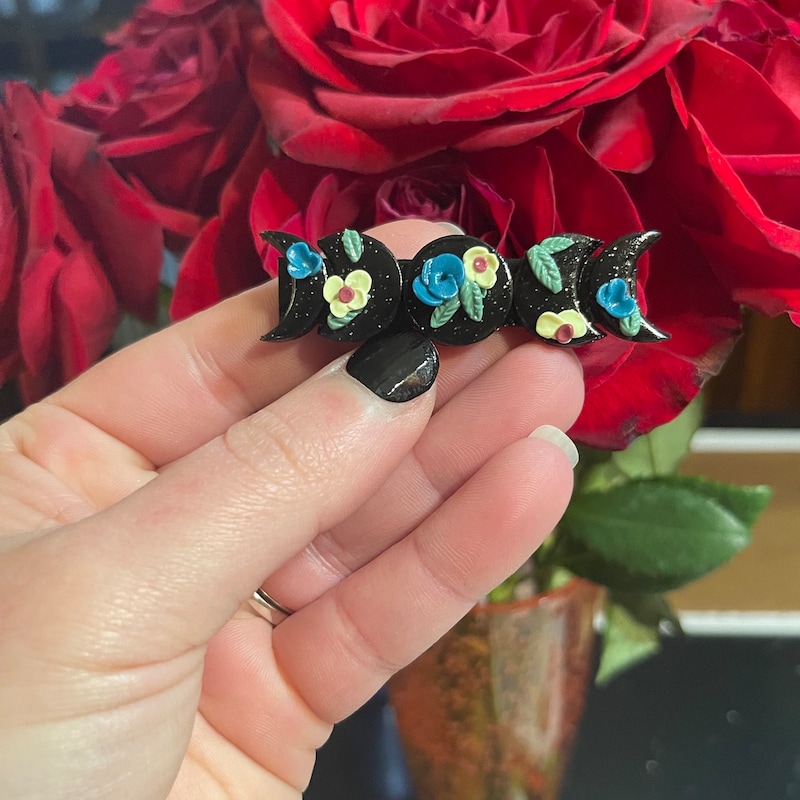 Clay Flower French Barrette - Etsy