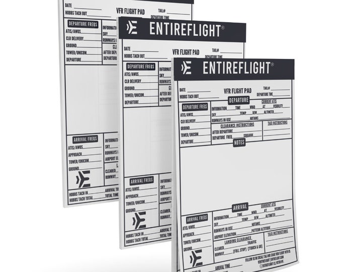 Entireflight VFR Flight Pads for Kneeboards 3pack - Etsy