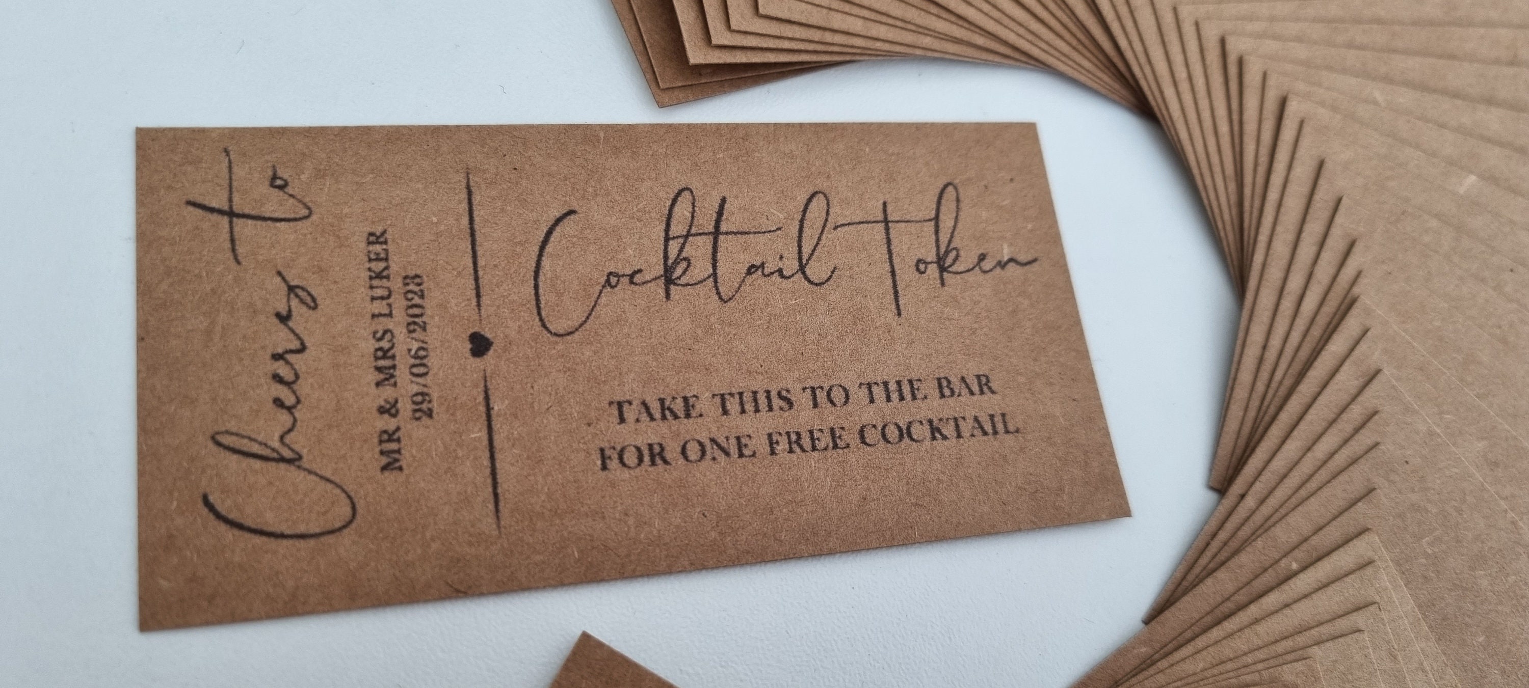 Wedding Drink Tokens - Cocktail Token - Personalised Wedding Drink ...