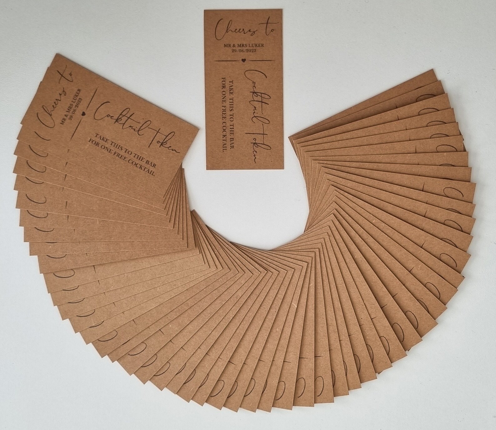 Wedding Drink Tokens - Cocktail Token - Personalised Wedding Drink ...