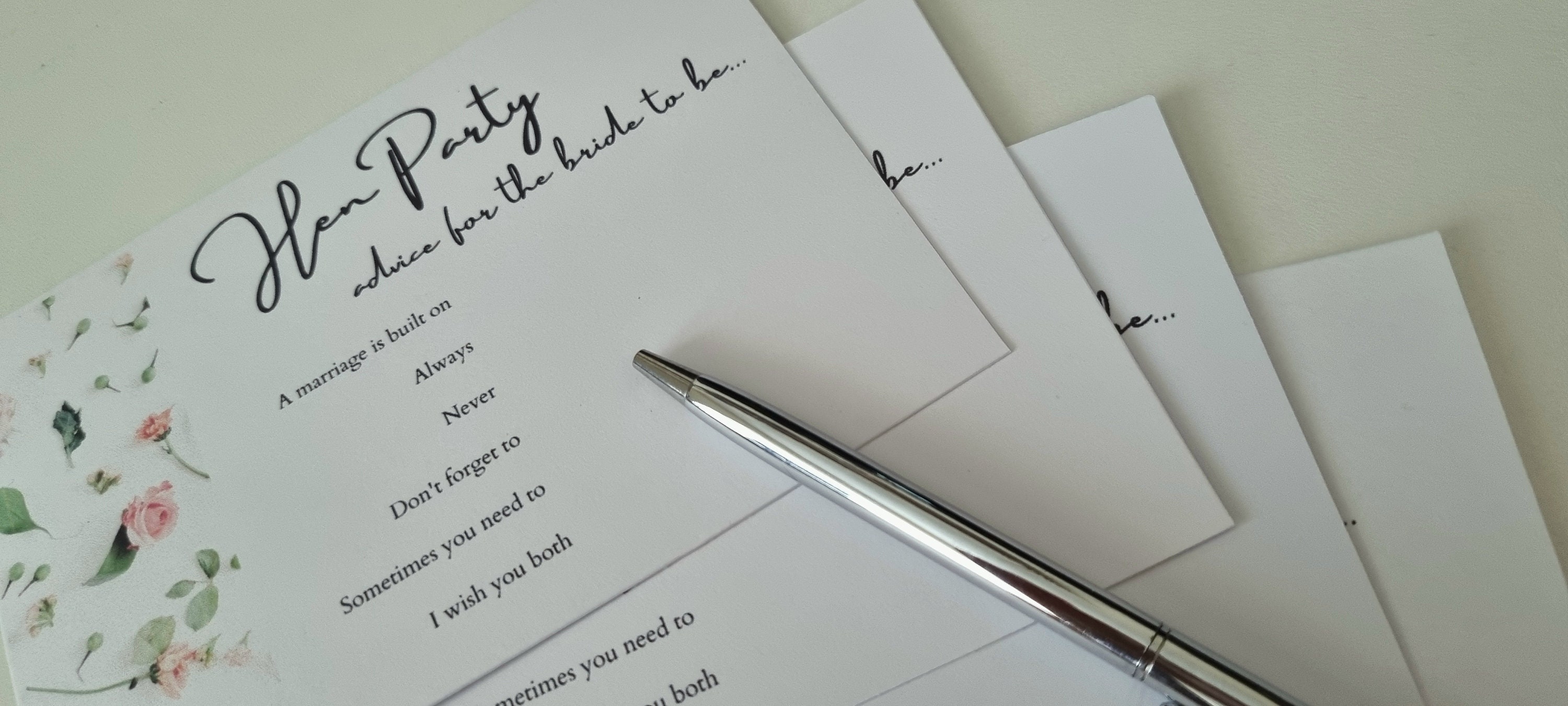Hen Party Advice for the Bride to Be Card Marriage Wish Always - Etsy UK