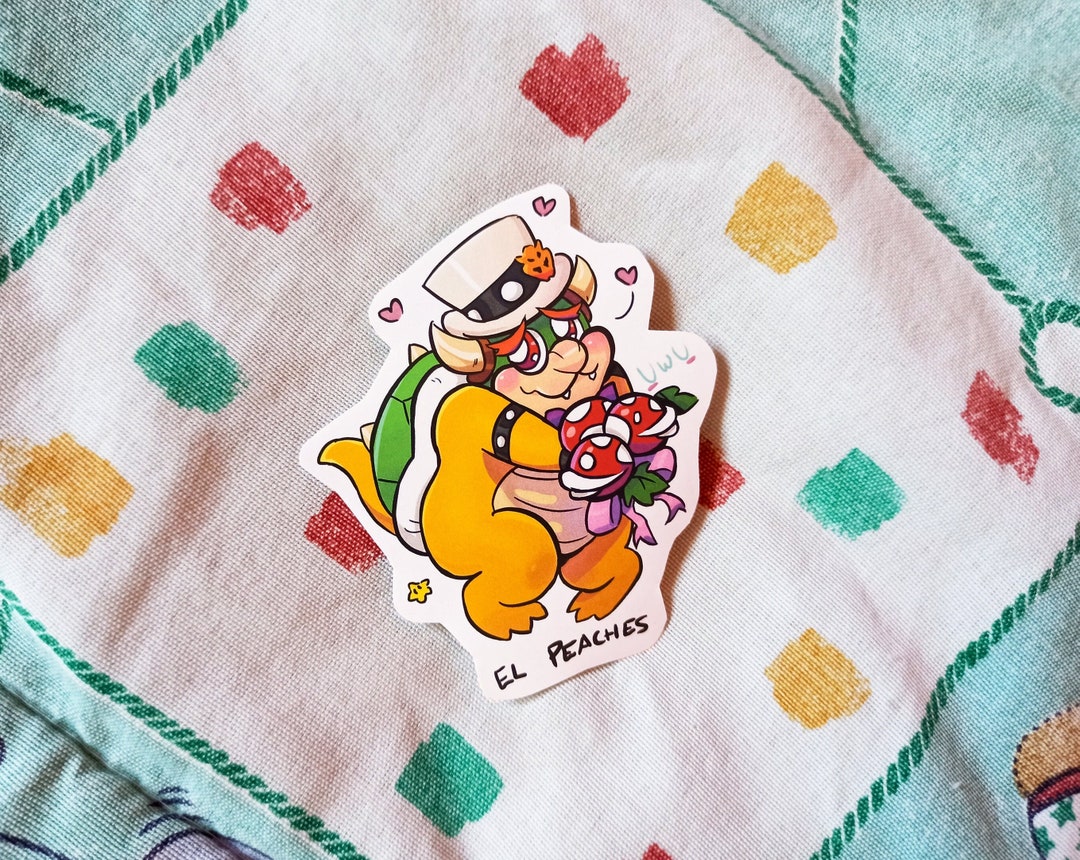 Sticker Bowser peaches - Etsy