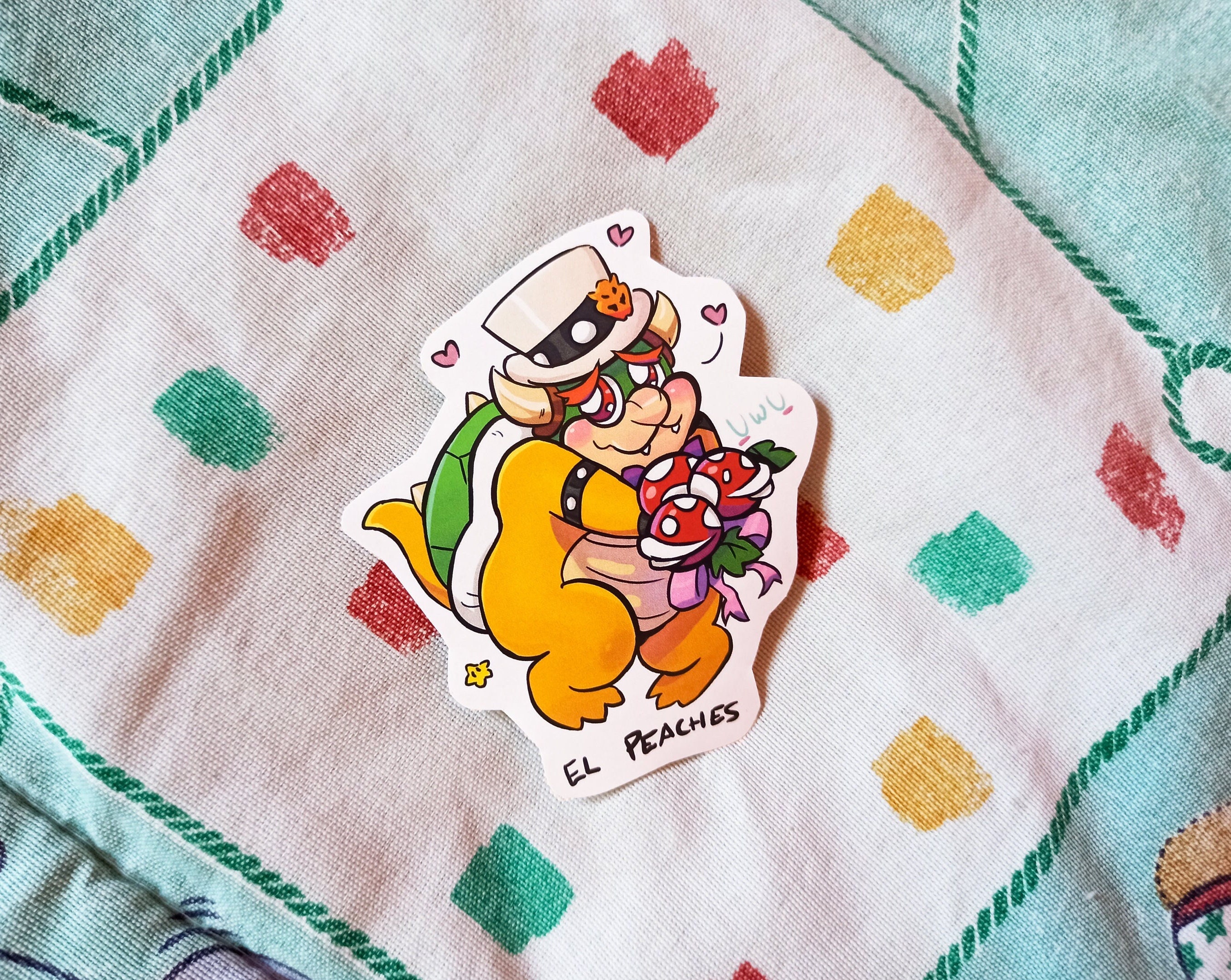 Sticker Bowser peaches - Etsy