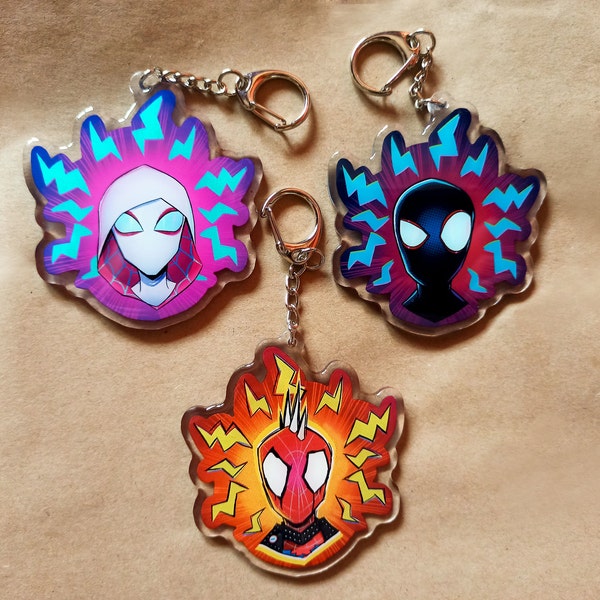 Spiderman Gwen Keychain - Etsy