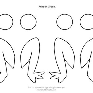 Letter F Frog Craft: Cut and Paste Alphabet Activity (digital Download ...