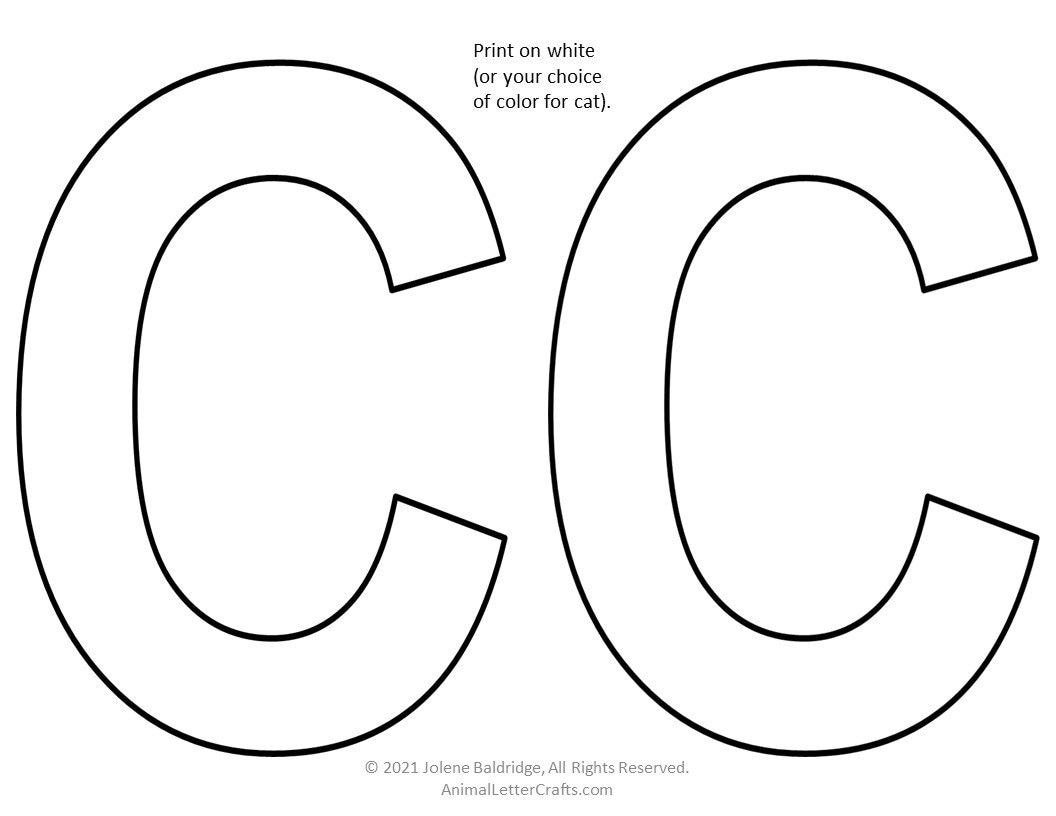 Letter C Cat Printable for Classroom - Cut and Paste Alphabet Craft ...