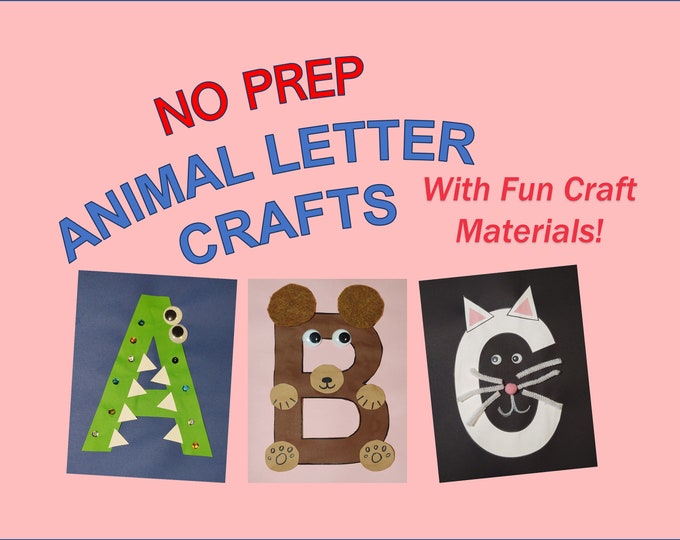 Alphabet Printable CRAFT Templates Alphabet Animal Craft PDF Instant ...