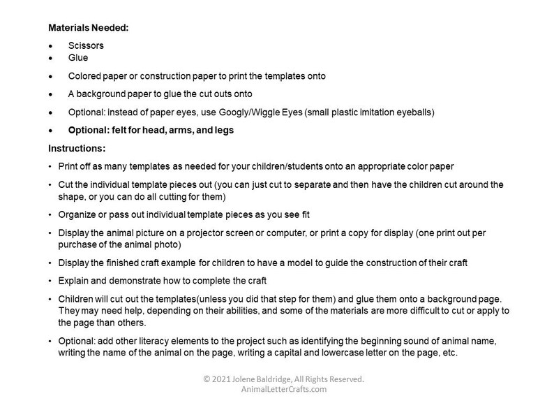 Letter G Gorilla Craft: Cut & Paste Alphabet Activity (digital Download ...