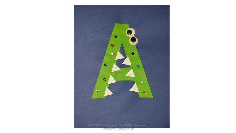 Letter A Alligator Animal Letter Craft Printable Phonics and Fine Motor ...