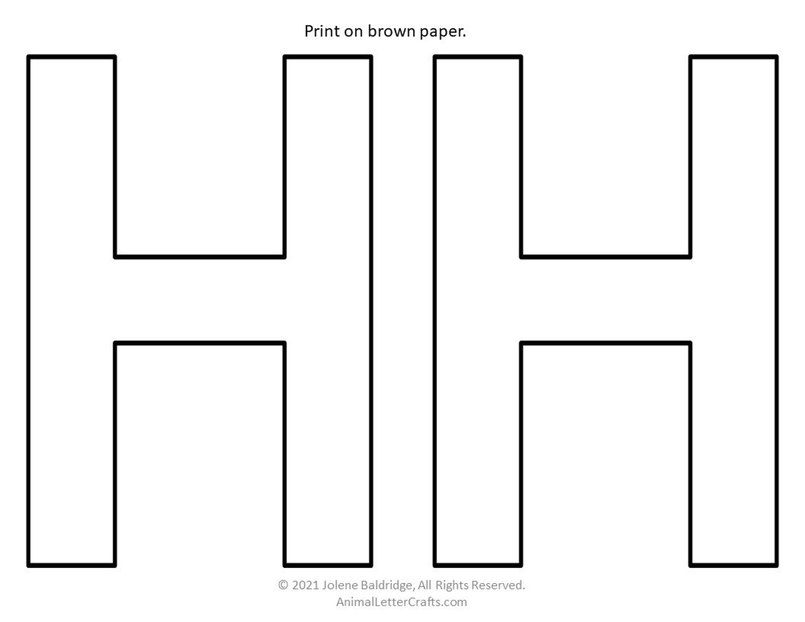 Letter H Horse Printable for Classroom - Cut and Paste Alphabet Craft ...