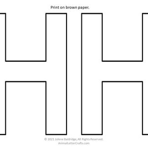 Letter H Horse Printable for Classroom - Cut and Paste Alphabet Craft ...