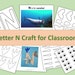 Letter N Narwhal Printable for Classroom - Cut and Paste Alphabet Craft ...