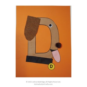 Letter D is for Dog Craft: Cut and Paste Alphabet Activity (digital ...