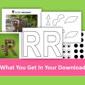 Letter R Raccoon Craft: Cut & Paste Alphabet (digital Download) - Etsy