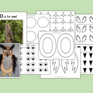 Letter O Owl Printable for Classroom - Cut and Paste Alphabet Craft ...