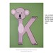 Letter K Koala Craft: Cut and Paste Alphabet Activity (digital Download ...