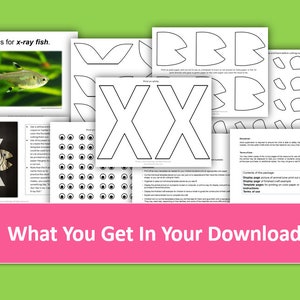 Letter X X-ray Fish Printable for Class - Cut and Paste Alphabet Craft ...