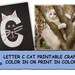 Letter C Cat Printable - Color in or Print in Color - Cut and Paste ...